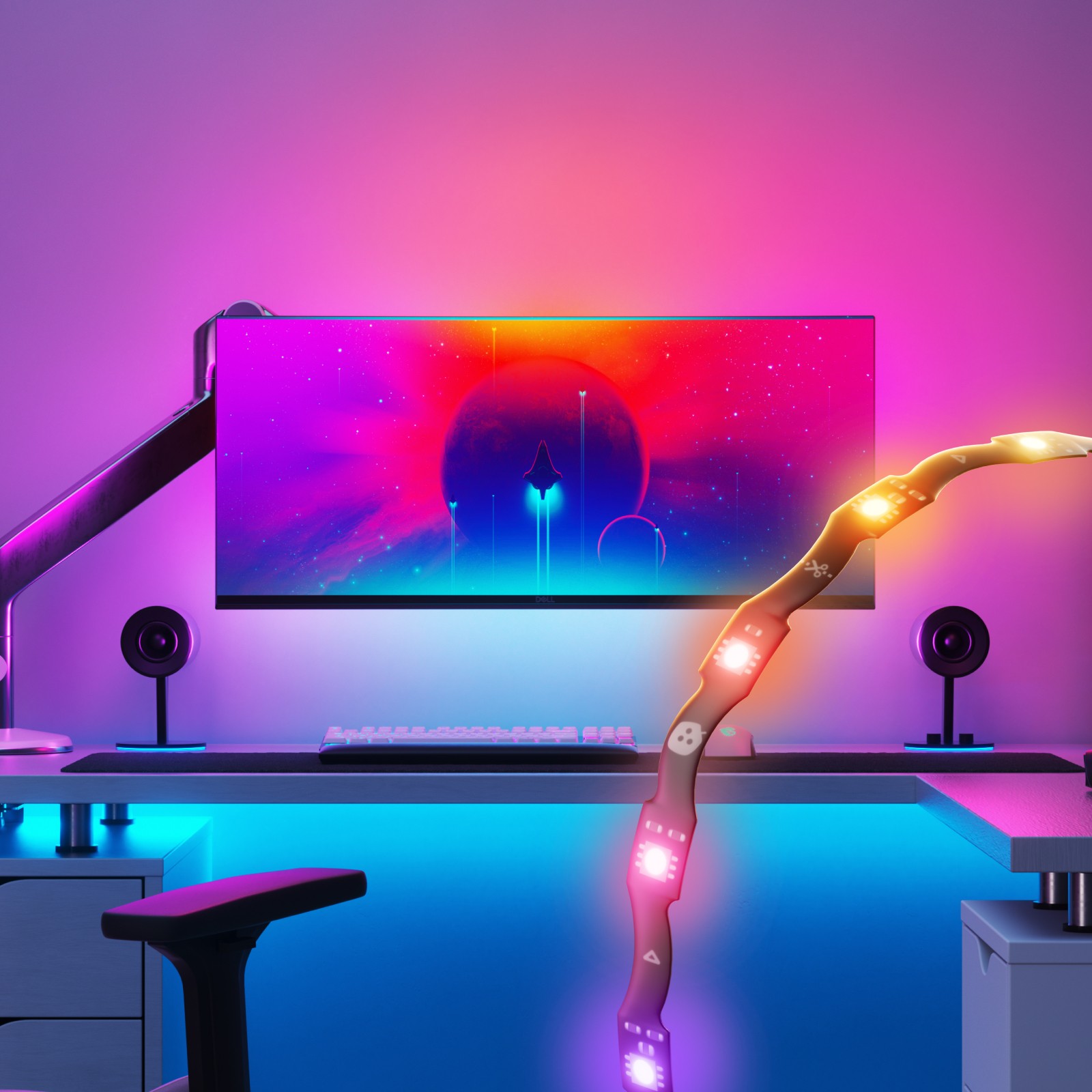 PC Screen Mirror Lightstrip (Each) - N7601K00-1LS4D | Nanoleaf